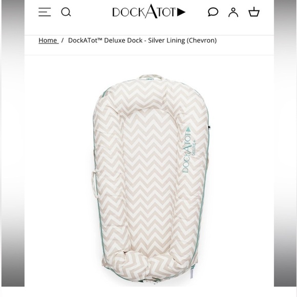 Dockatot | Other | Dock A Tot Deluxe Plus With Grey White Silver Lining ...